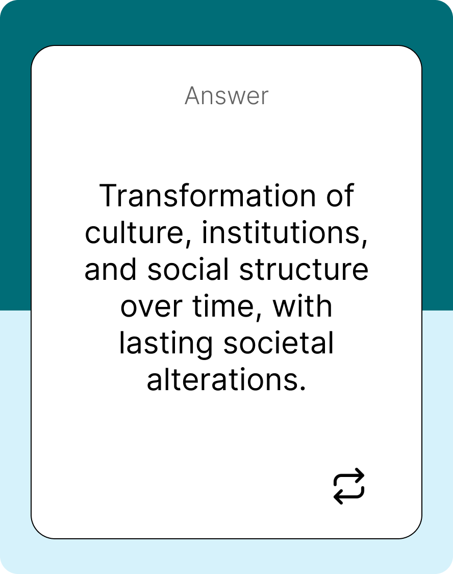 Social Change in Sociology Flashcards | Manupatra Academy